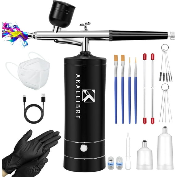 Airbrush Kit with Compressor, 48PSI High-Pressure Non-Clogging Airbrush ...