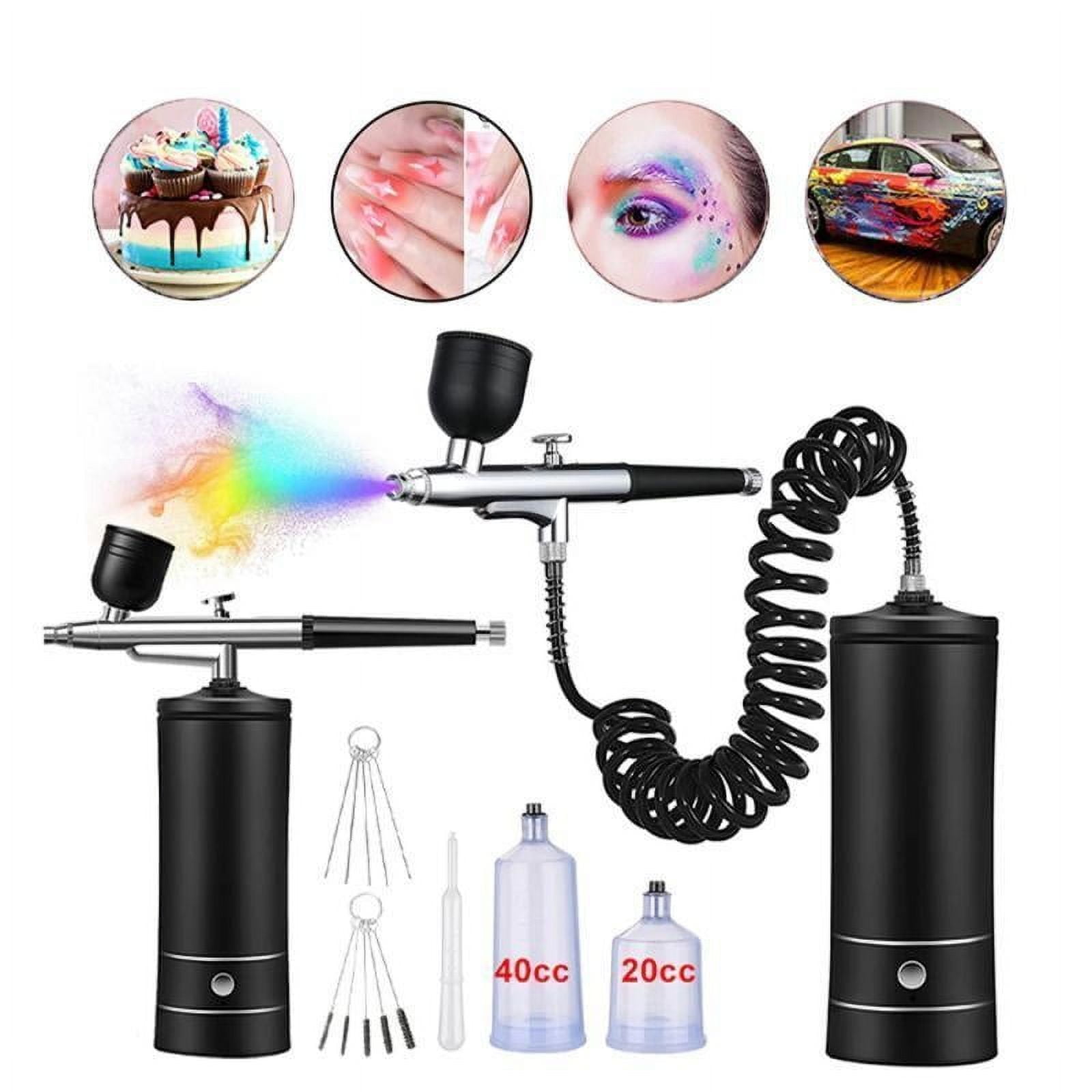 Airbrush Kit with Compressor, Auto Handheld Airbrush Gun with 0.3mm Tip ...