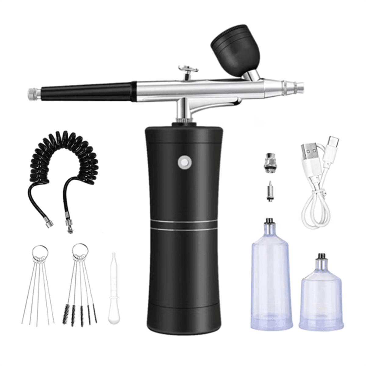 Airbrush Kit Cordless Mini Airbrush with Compressor Set with 0.3mm ...