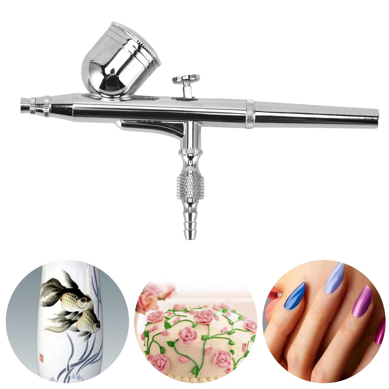 Airbrush Kit Stainless Steel Precise Dual Action Small Paint Spray Pen ...
