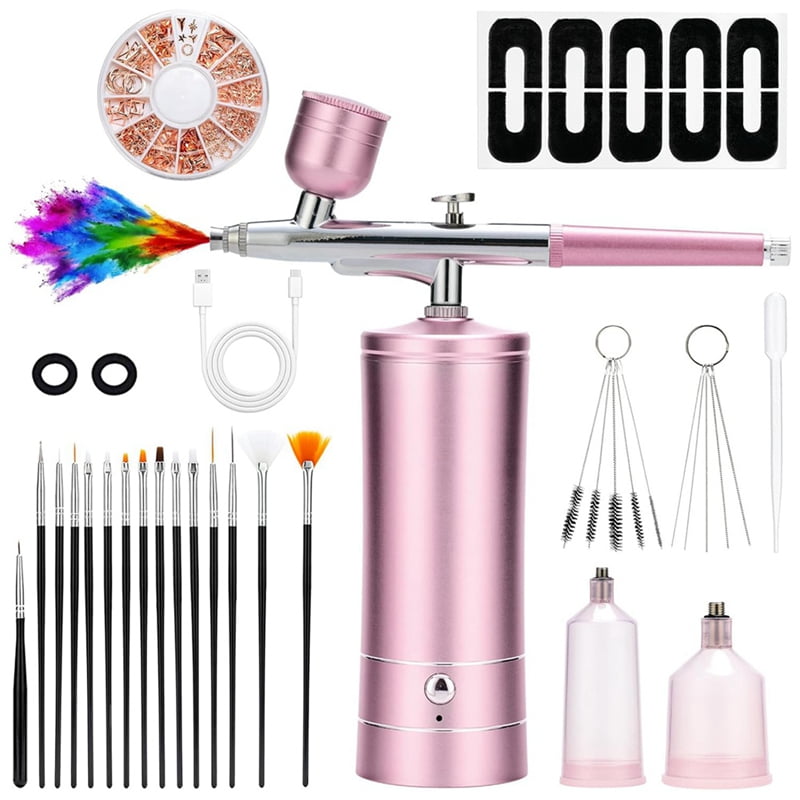 Airbrush Kit with Compressor,30PSI High-Pressure Rechargeable Cordless ...