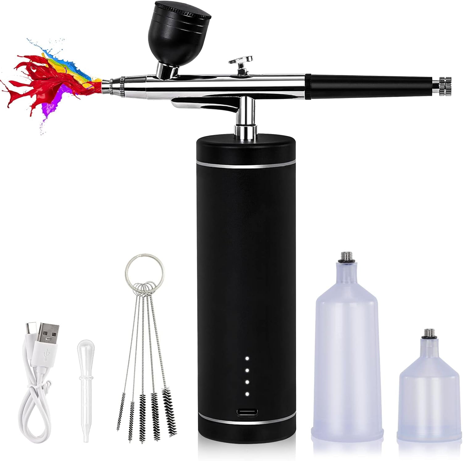 Airbrush Kit with Compressor Portable Cordless Air Brush Gun Set for ...