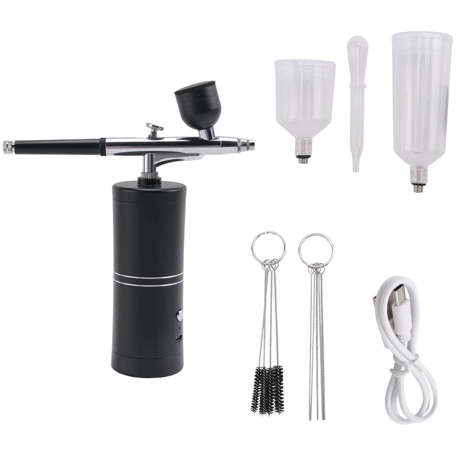 Airbrush Kit with Compressor Rechargeable Cordless Non-Clogging High ...