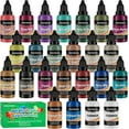 Airbrush Paint - 22 Colors with 2 Thinner Metallic Air Brush Paint Set ...