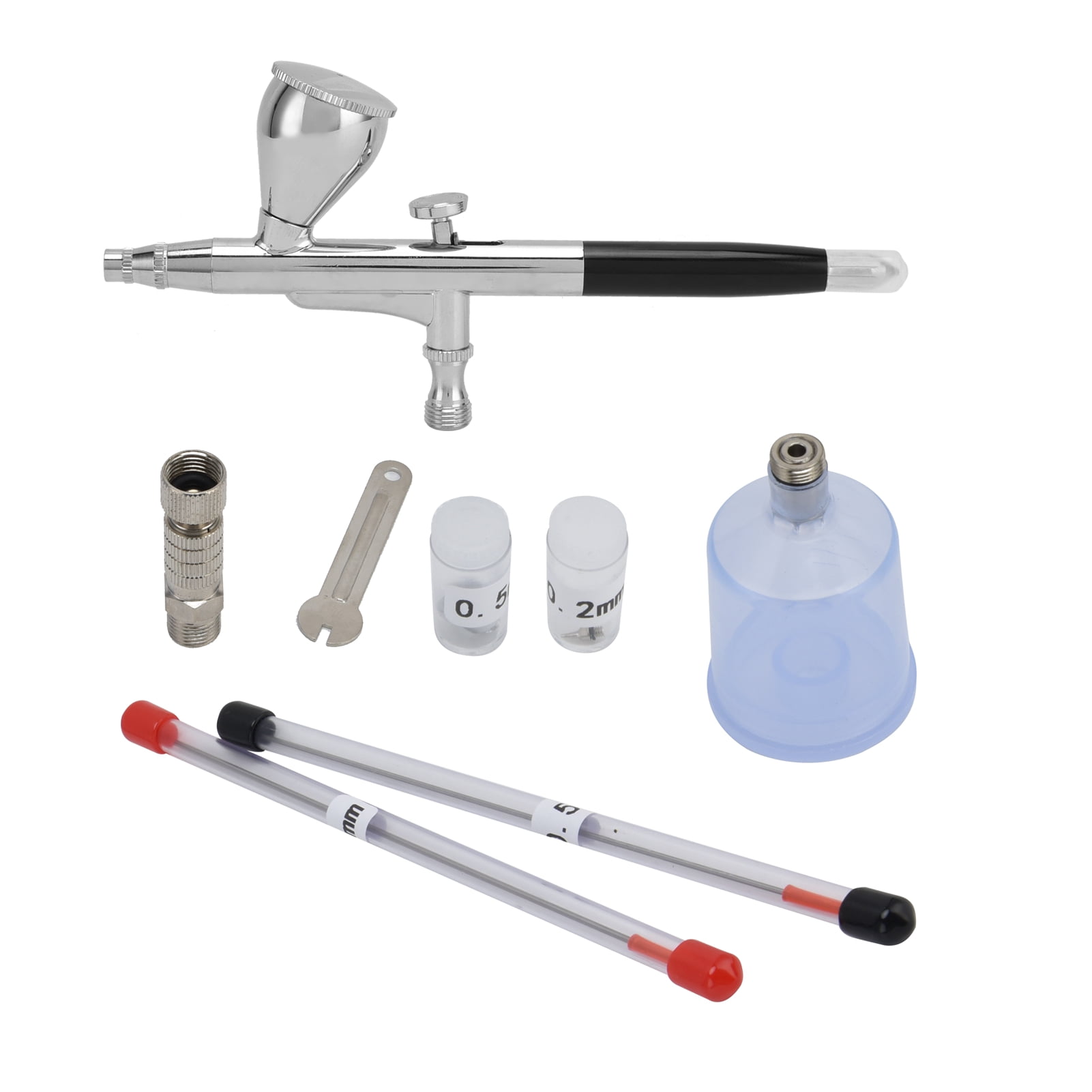 Airbrush Set G1/8 with Spray Gun Pot Nozzles Needle - DIY Airbrush ...