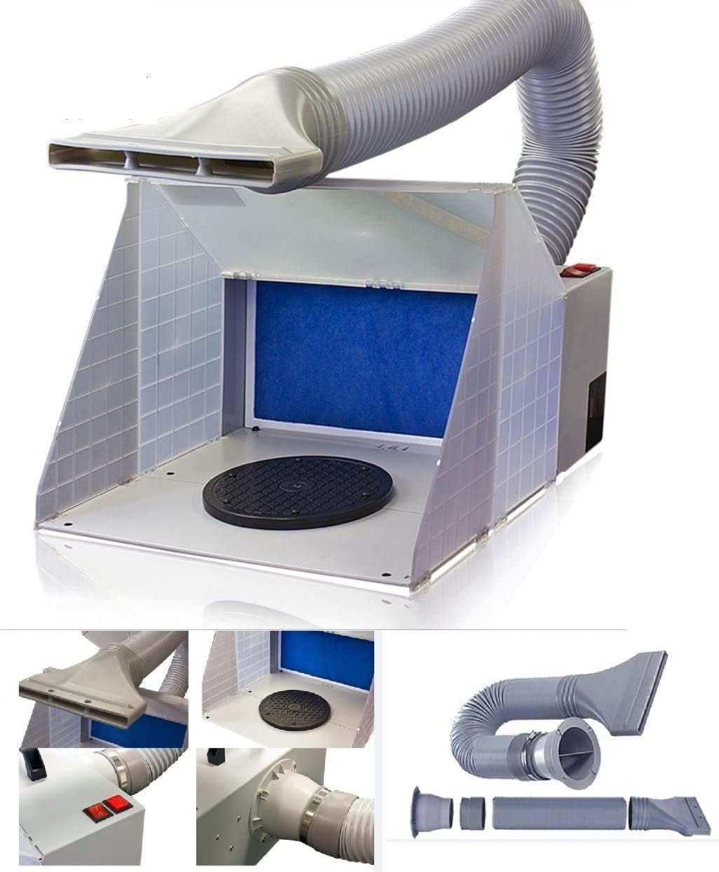 Airbrush Spray Booth Kit Paint Craft Odor Extractor Hobby Crafts ...