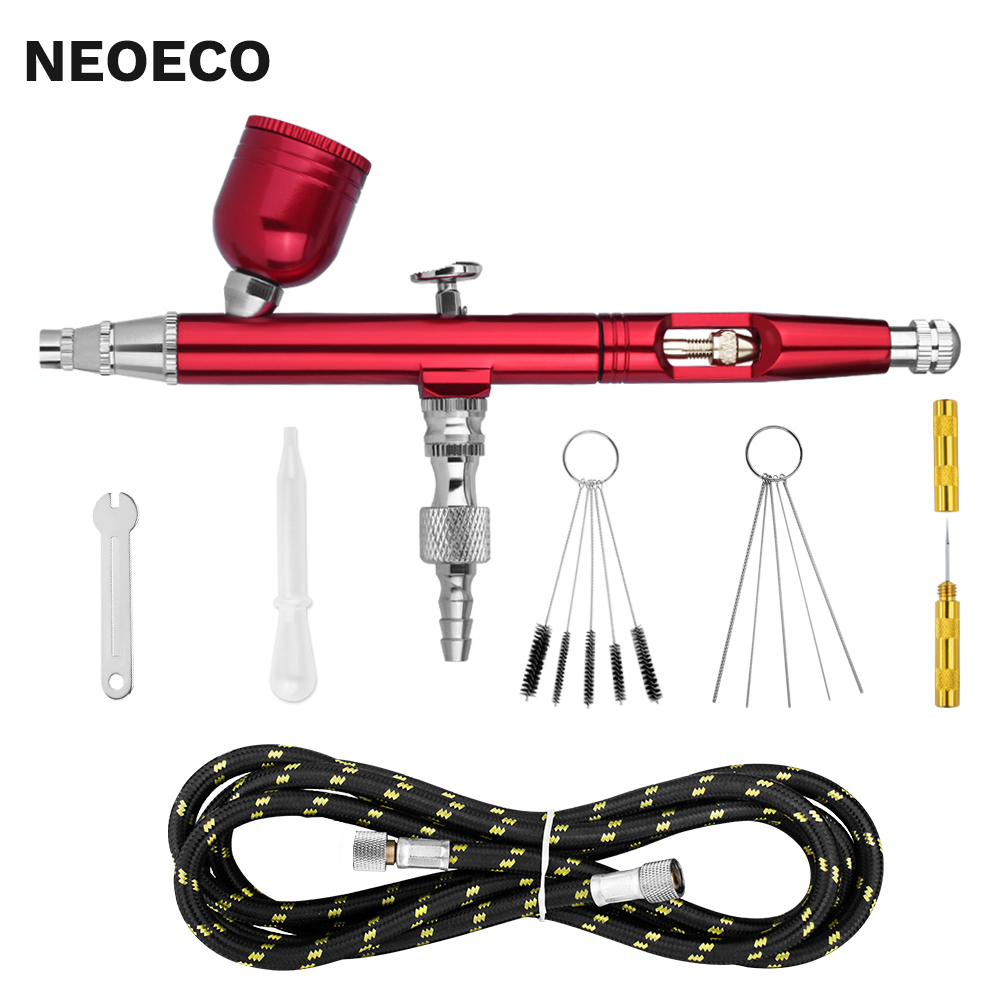 Airbrush Tool Dual Action Gravity Feed 0.3mm Nozzle Spray Gun Cake ...