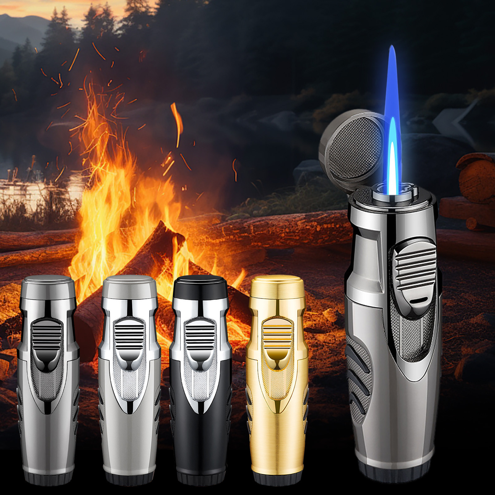 Airbrush Windproof Lighter, Camping Outdoor Windproof Straight Flame ...