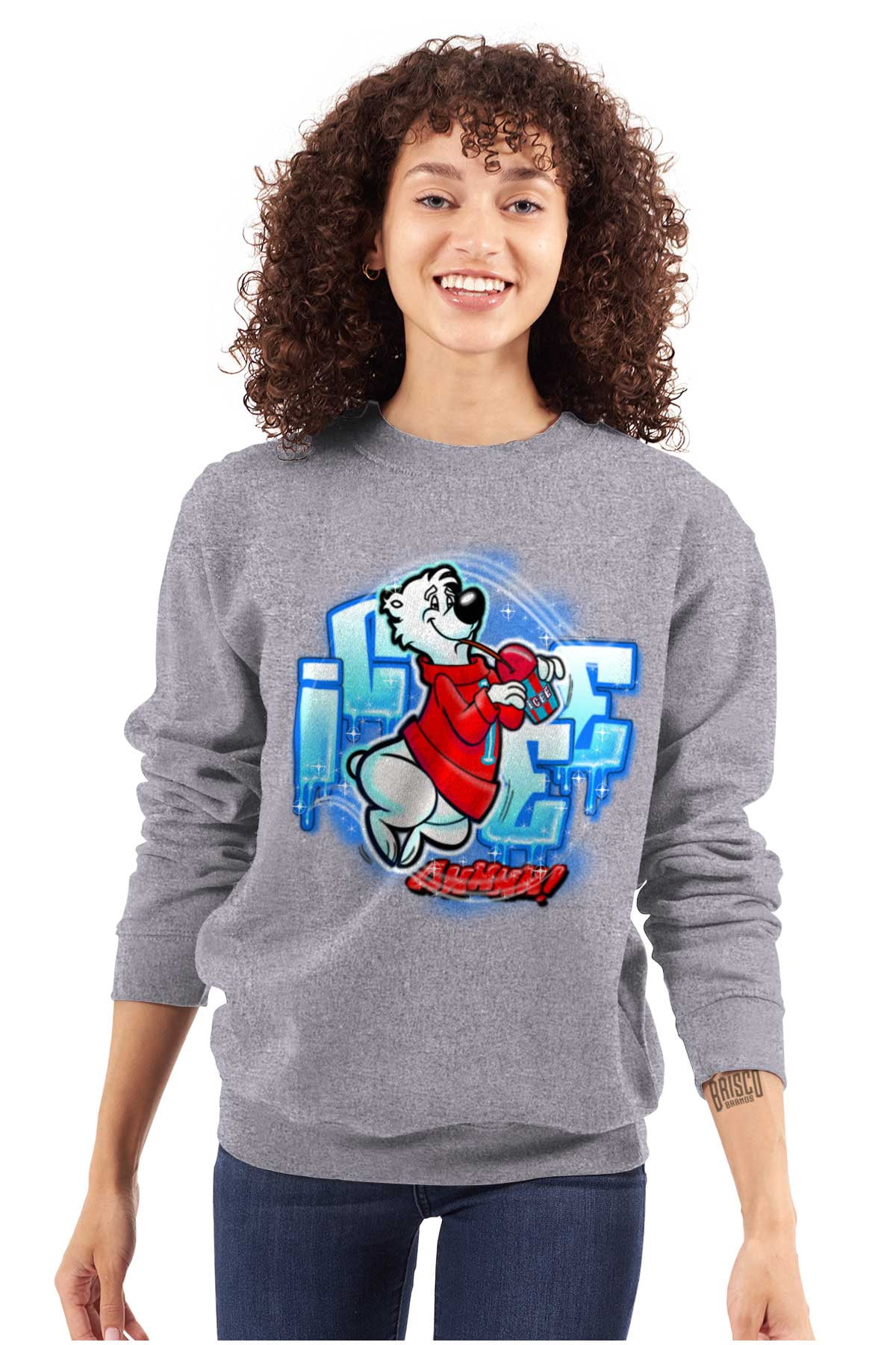 Airbrushed Bear Mascot Icee Ahh Sweatshirt for Men or Women Brisco ...