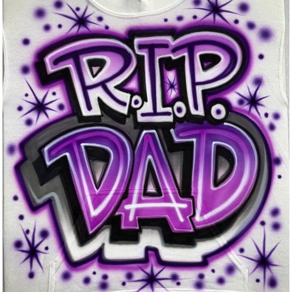 Airbrushed Memorial RIP Tshirt Block letters - Walmart.com