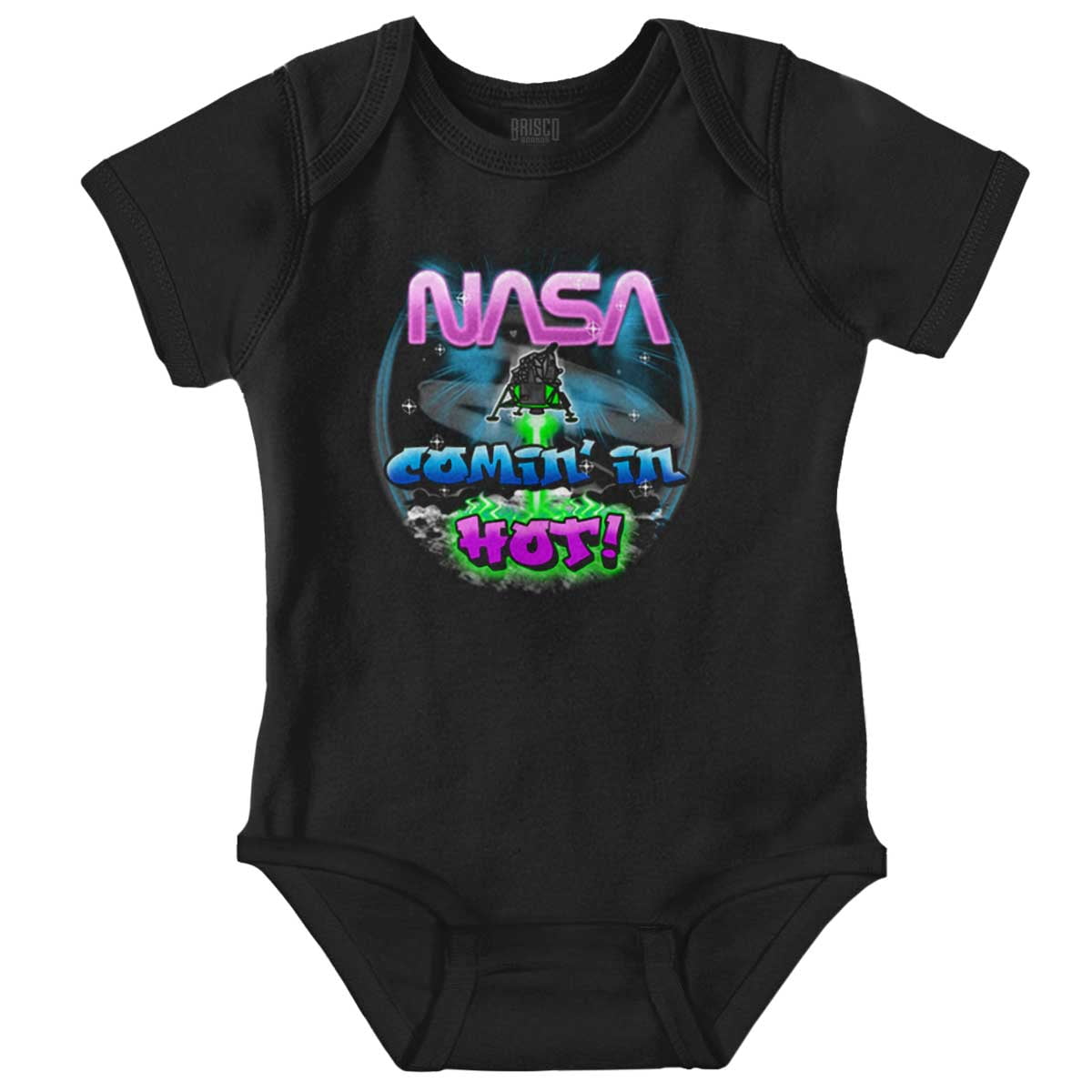 Airbrushed Space NASA Comin in Hot Romper Boys or Girls Infant Baby ...