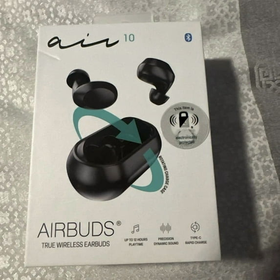 Airbuds Air 10 - True Wireless Bluetooth Earbuds - Black- Rapid Charge ...
