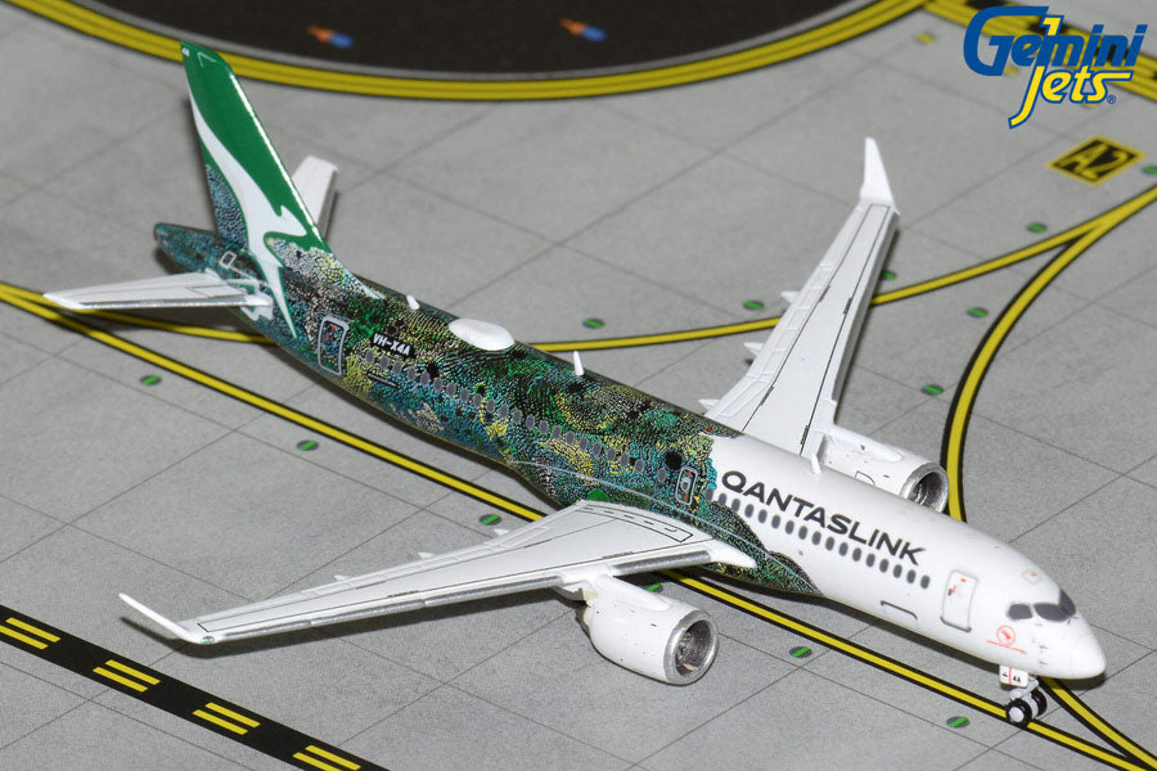 Airbus A220-300 Commercial Aircraft "QantasLink" White with Graphics 1/ ...