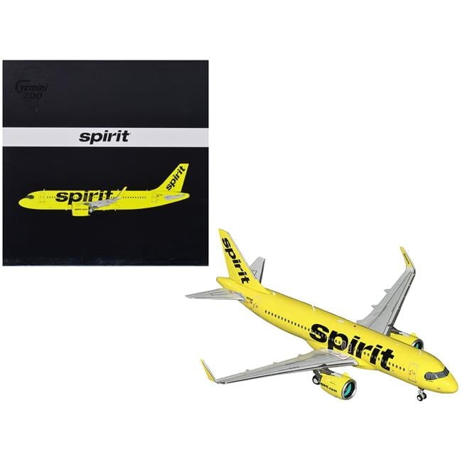 Airbus A320neo Commercial Aircraft "Spirit Airlines" Yellow "Gemini 200 ...