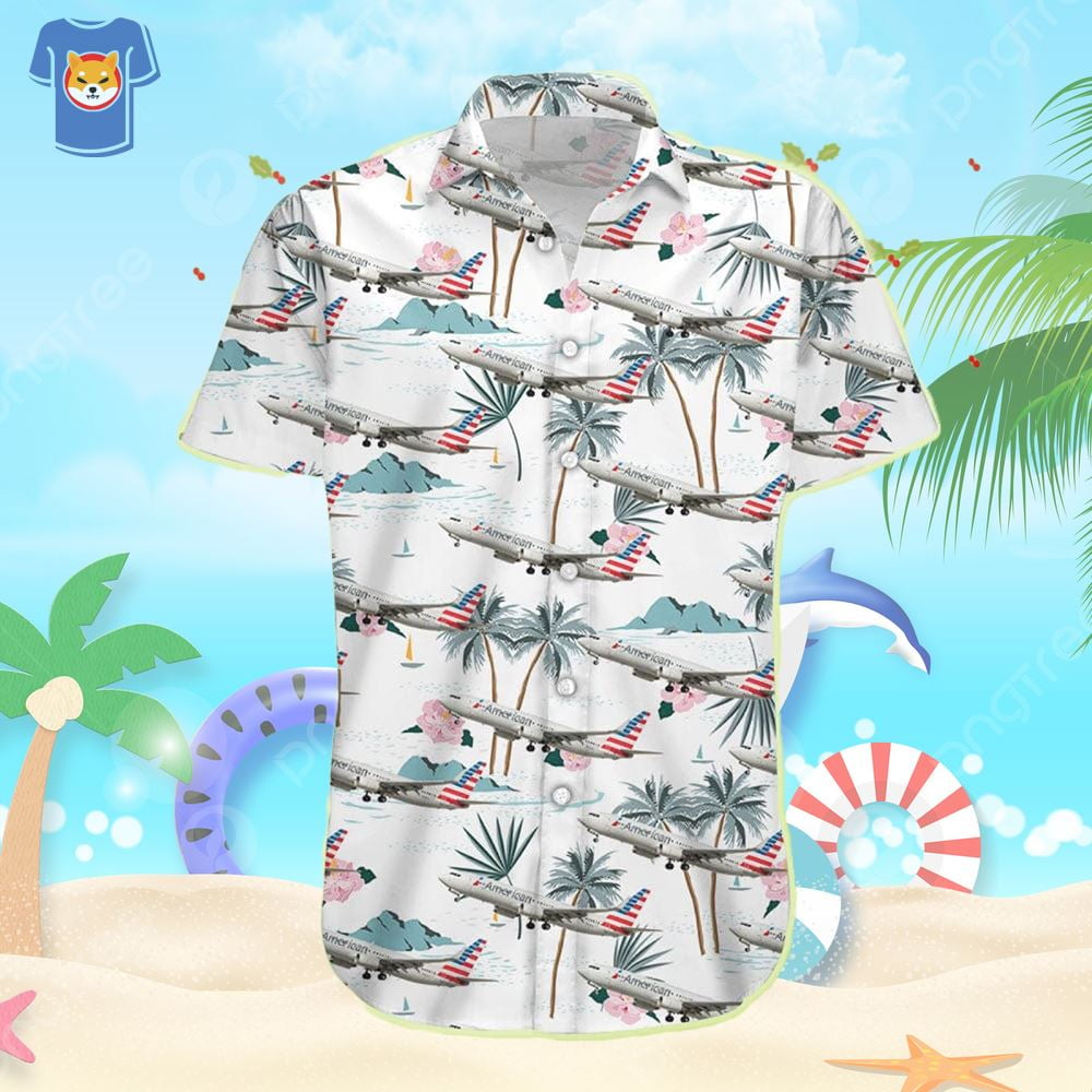 Airbus A321 American Airlines Beach Shirt Men And Women Gift Hawaiian ...