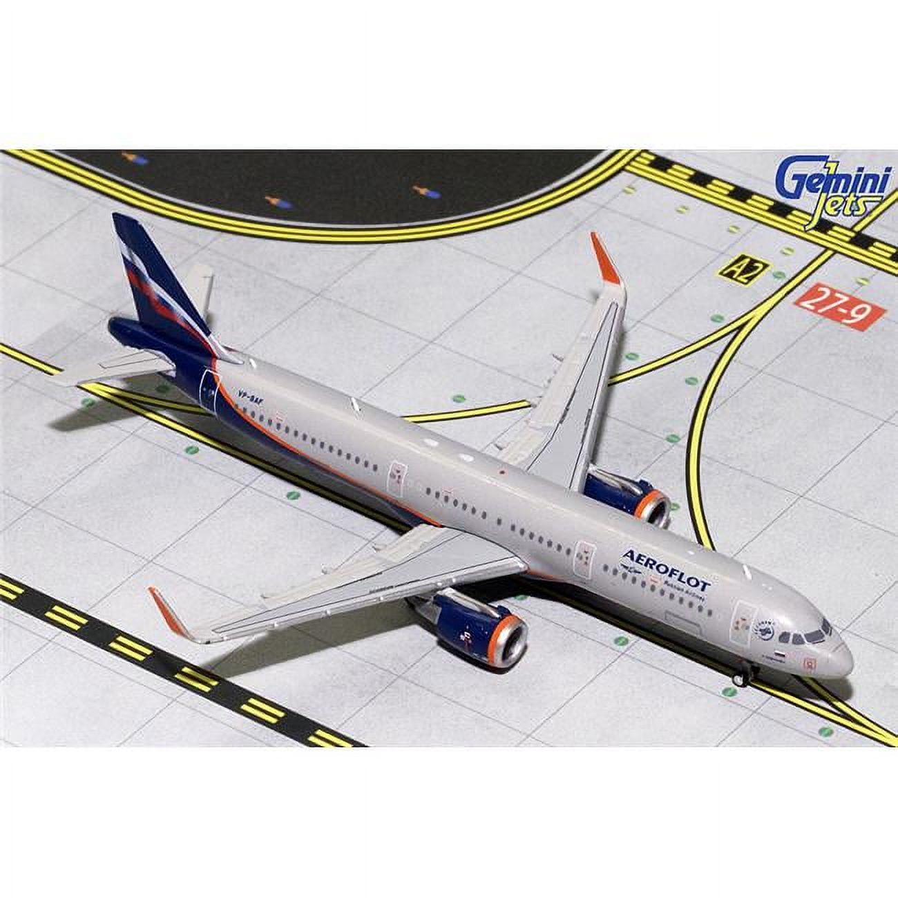 Airbus A321 Commercial Aircraft "Aeroflot" Gray with Blue Tail 1/400 ...