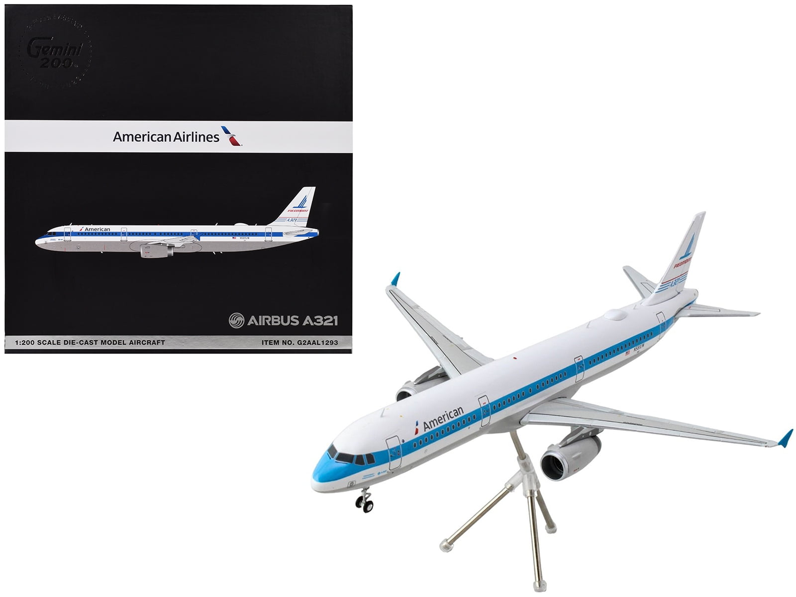 Airbus A321 Commercial Aircraft "American Airlines" White w/Blue ...