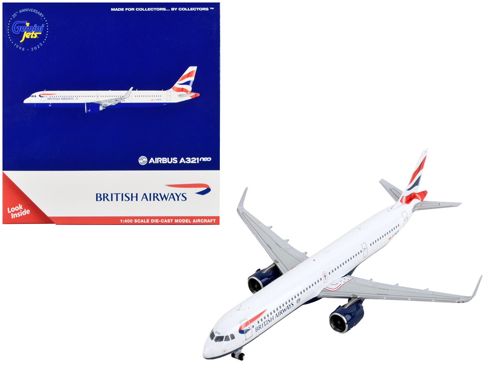 Airbus A321neo Commercial Aircraft "British Airways" White with Tail ...