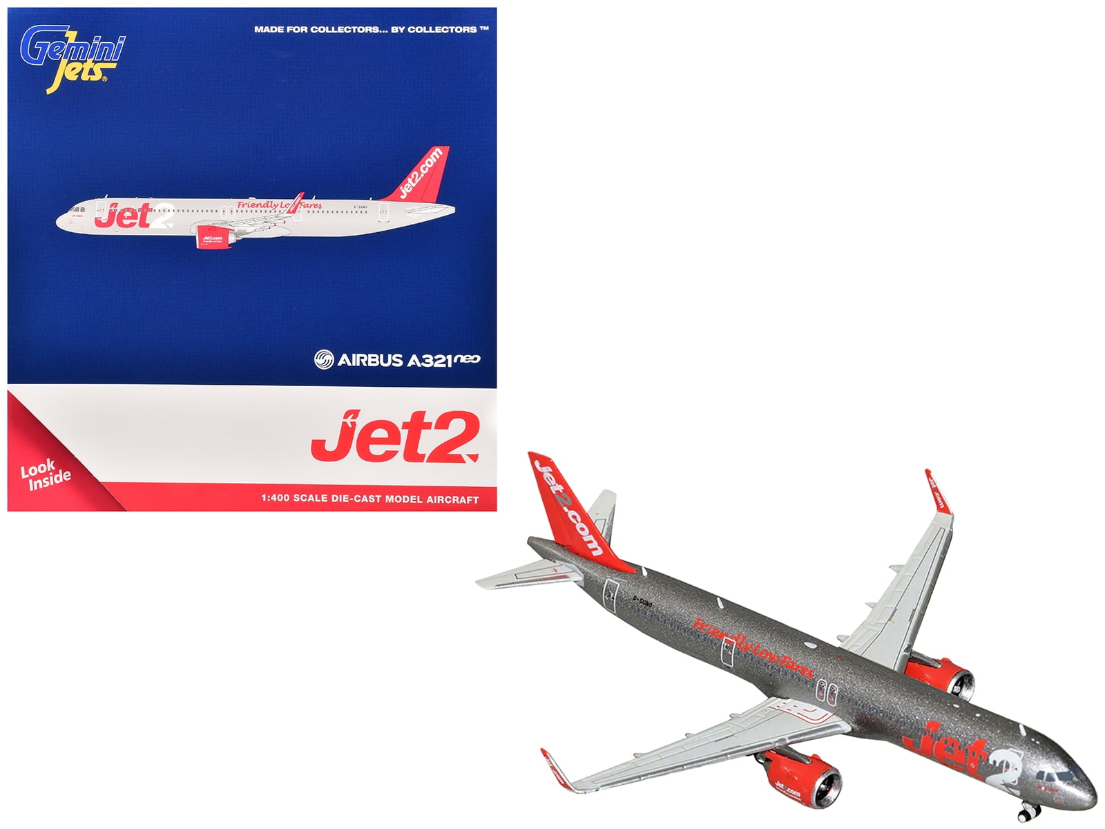 Airbus A321neo Commercial Aircraft "Jet2" (G-SUNO) Gray Metallic with ...