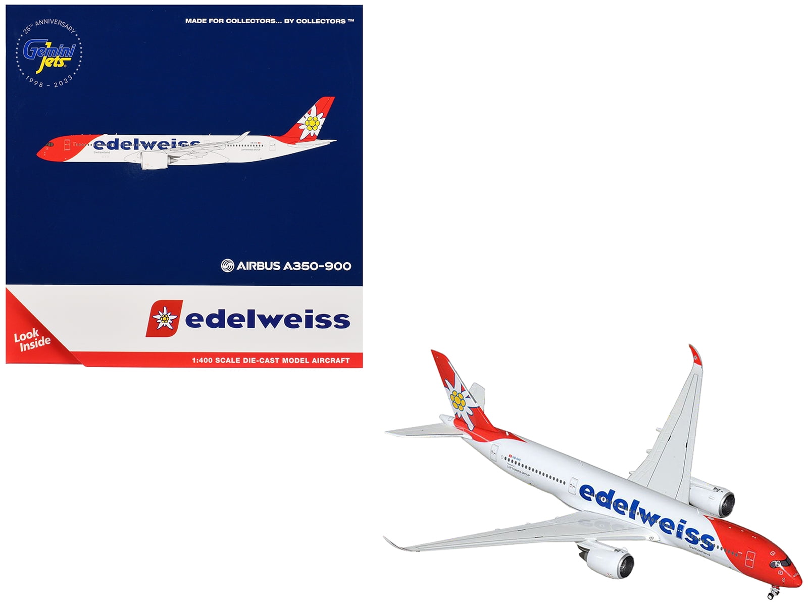 Airbus A350-900 Commercial Aircraft "Edelweiss Air" (HB-IHC) White with ...