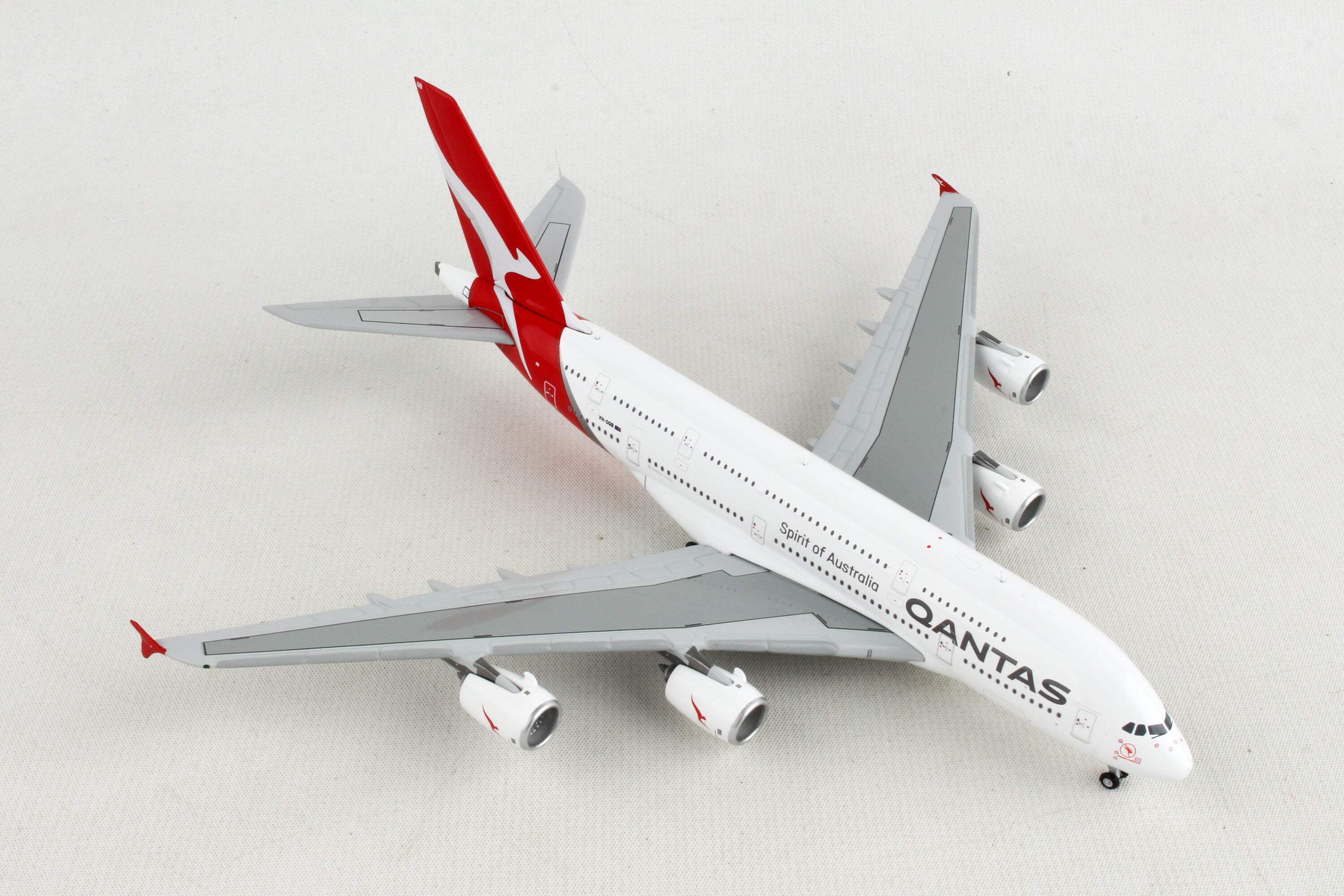 Airbus A380 Commercial Aircraft "Qantas Airways" White and Gray with ...