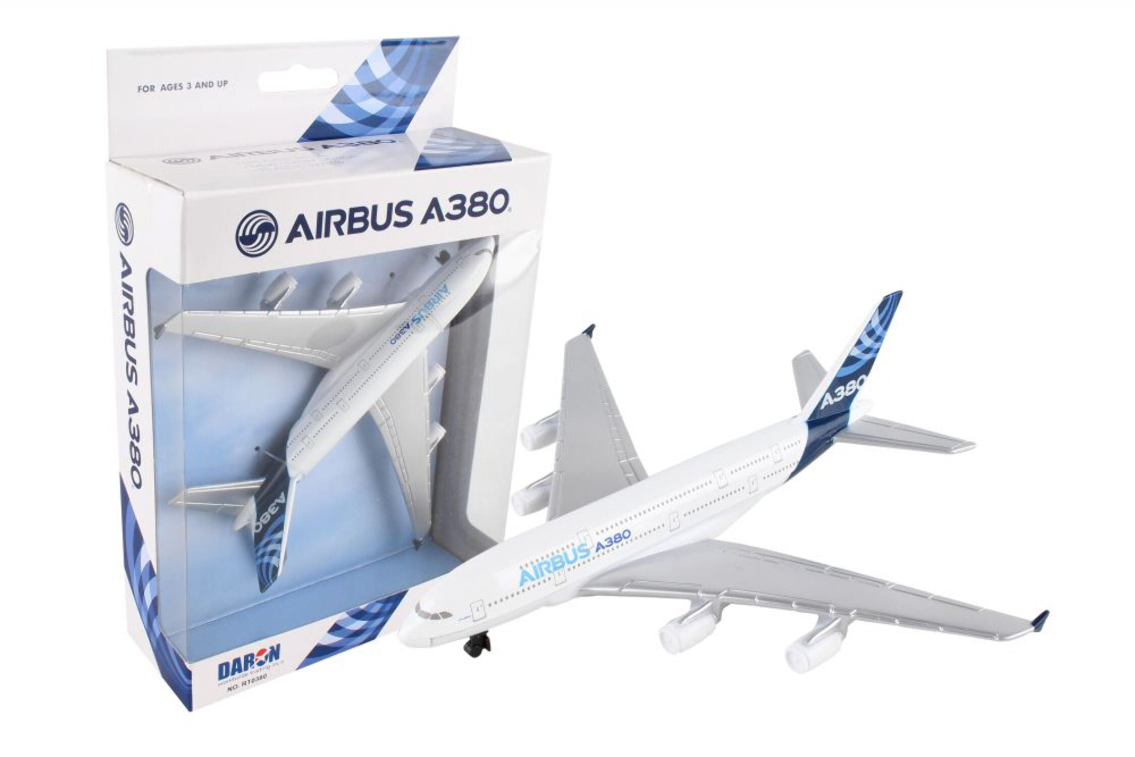Airbus A380 Toy Airplane with Airbus House Colors Diecast with Plastic ...