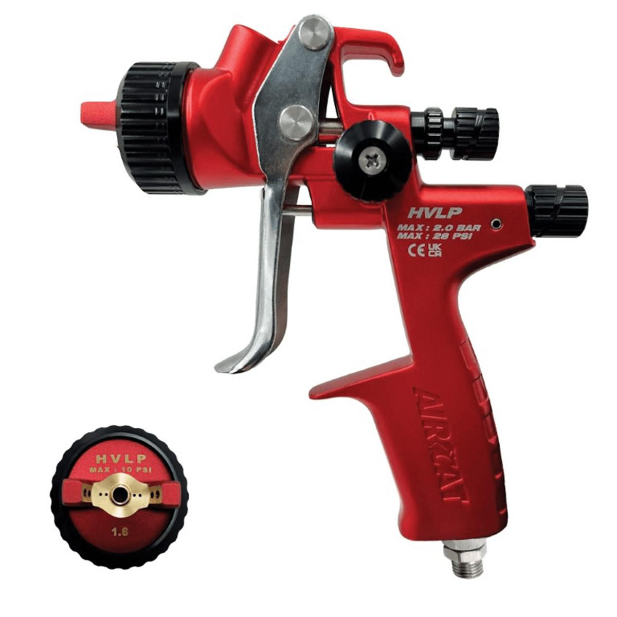 AirCat HVLP Gravity Feed Spray Gun 1.6 MM - Walmart.com