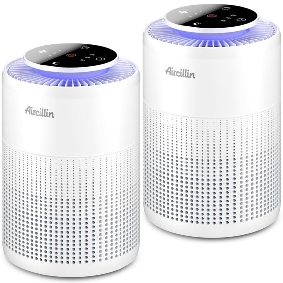 Aircillin AP070B HEPA Air Purifier, 765 Sq ft Coverage, White, 4-in-1 ...