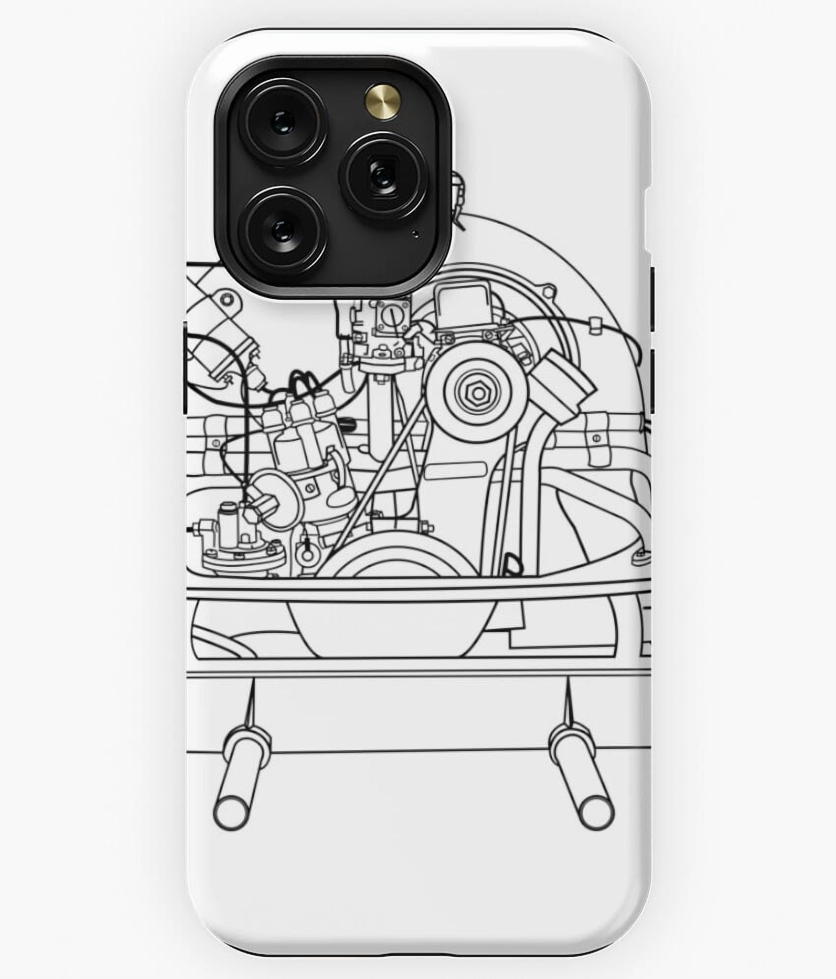 Aircooled VW Engine Bug Bus Stock Car Culture Graphic A334 Phone Case ...
