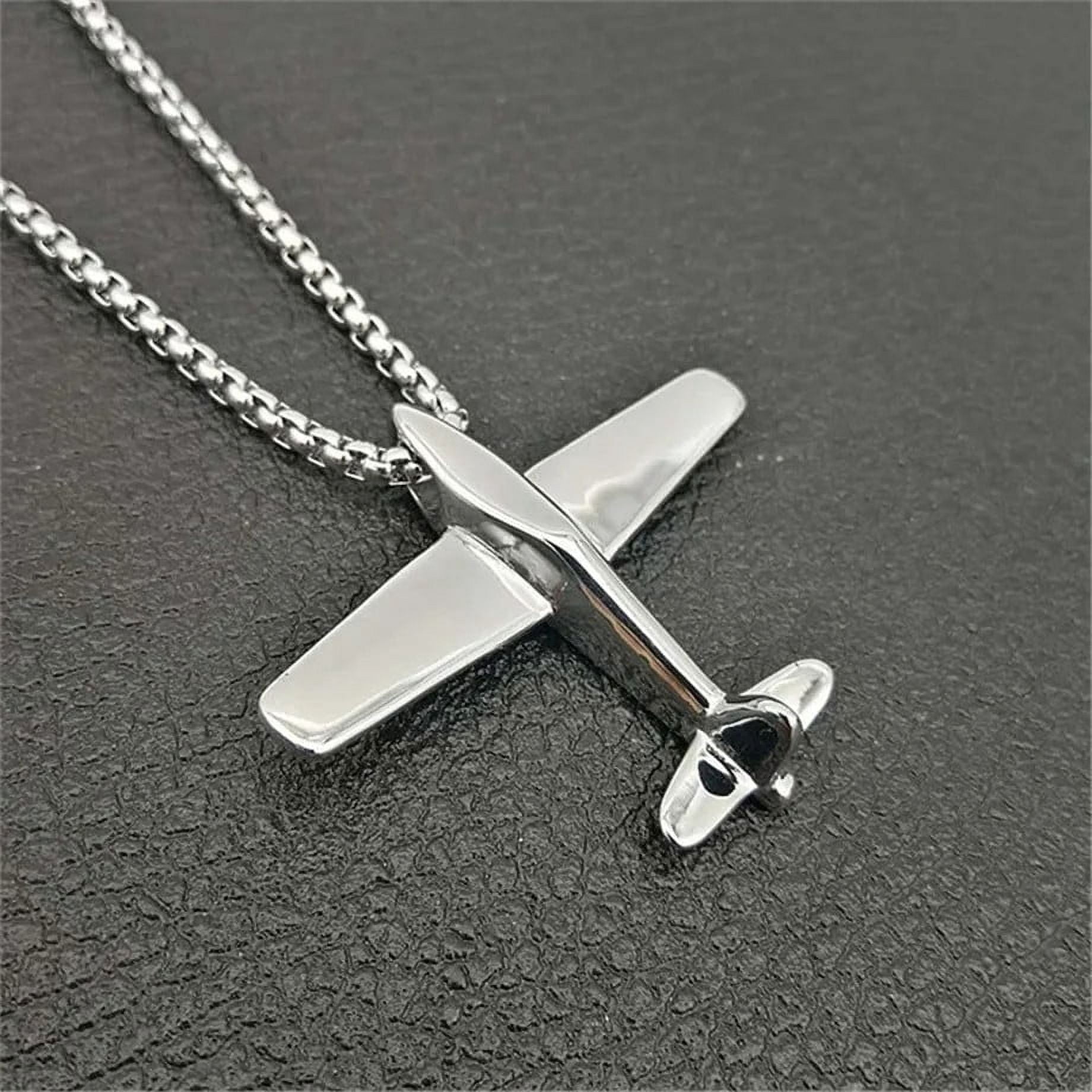 Aircraft Airplane Necklace & Pendant With 14K Yellow Gold Chains For ...
