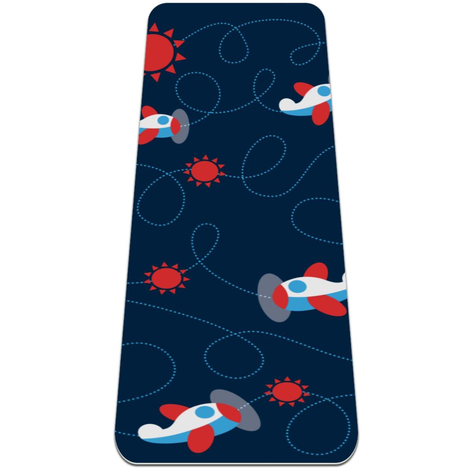 Aircraft Airplane Plain Aeroplane Pattern TPE Yoga Mat for Workout ...