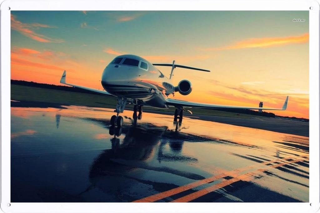 Aircraft Aluminium Sign Private Jet Bedroom Novelty Retro Parlor ...
