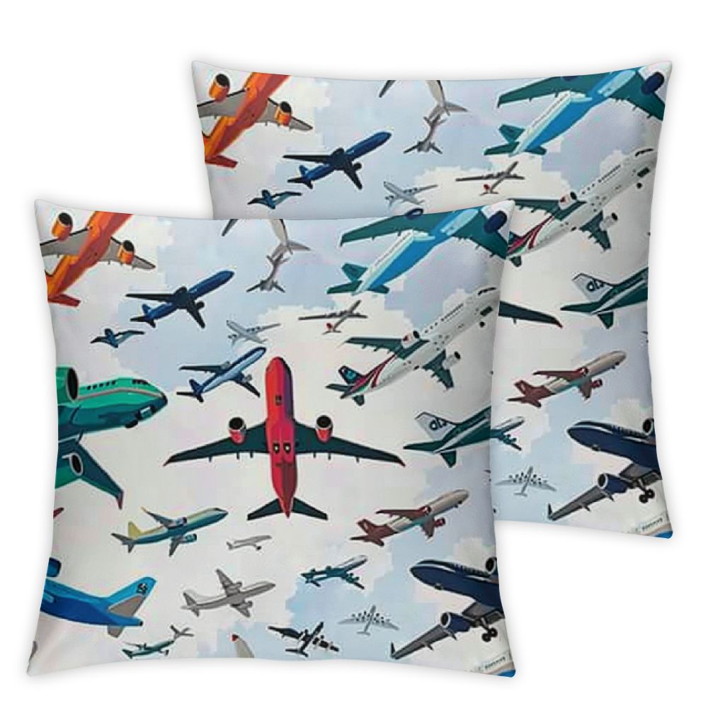 Aircraft Bedding Set Airplanes Fitted Sheet & Pillow Sham Set ...