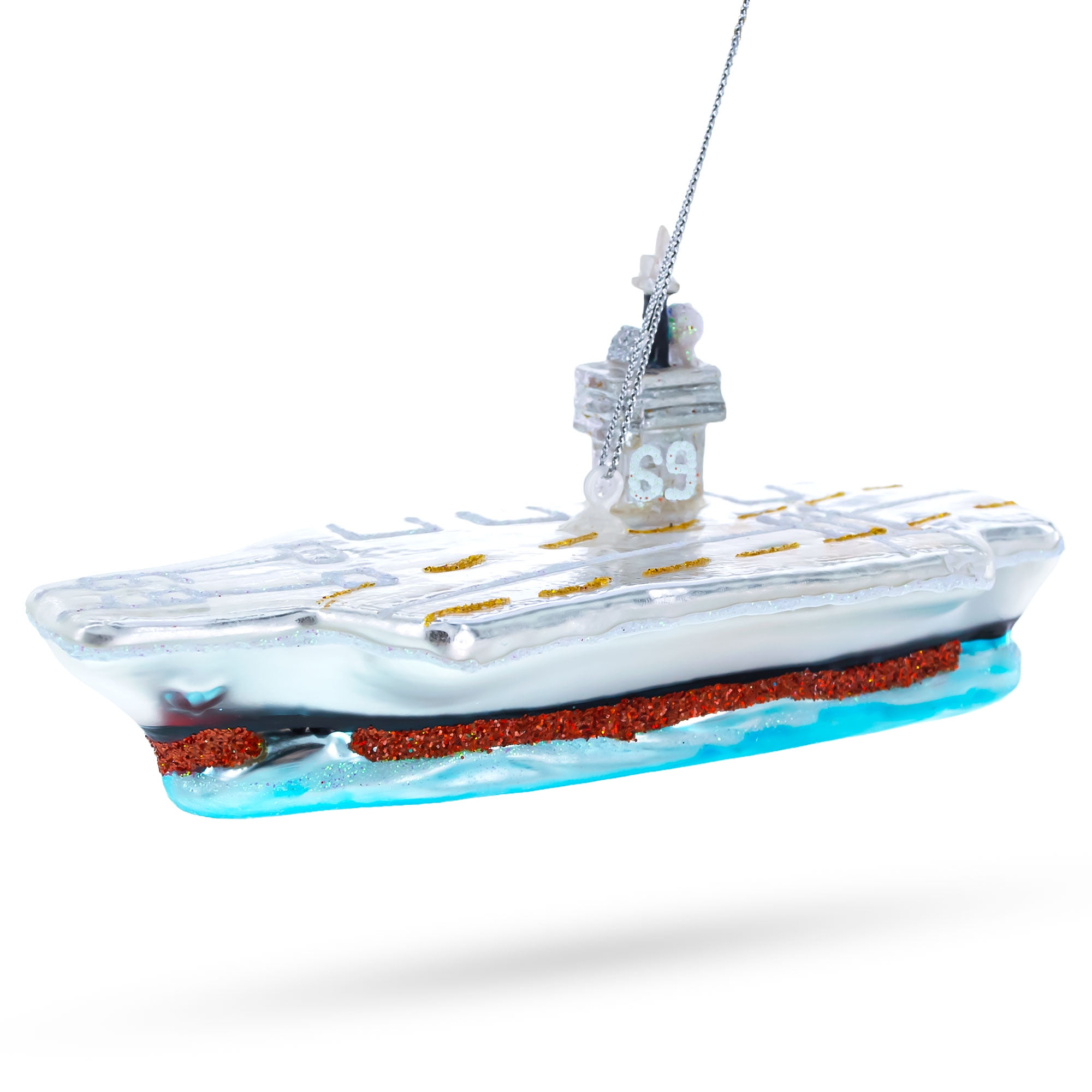 Aircraft Carrier Glass Christmas Ornament - Walmart.com