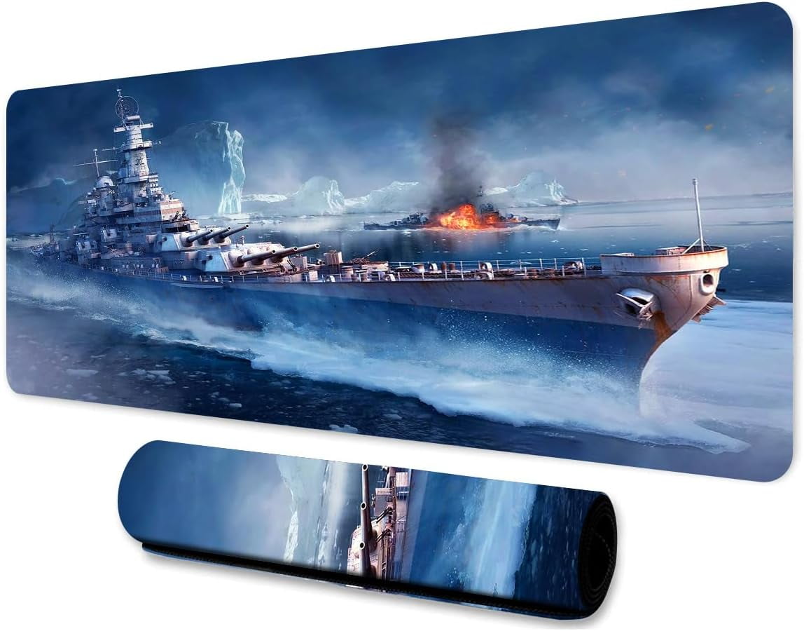 Aircraft Carrier Game Mouse Pad 31.5x11.8 Inches Marine Iceberg ...