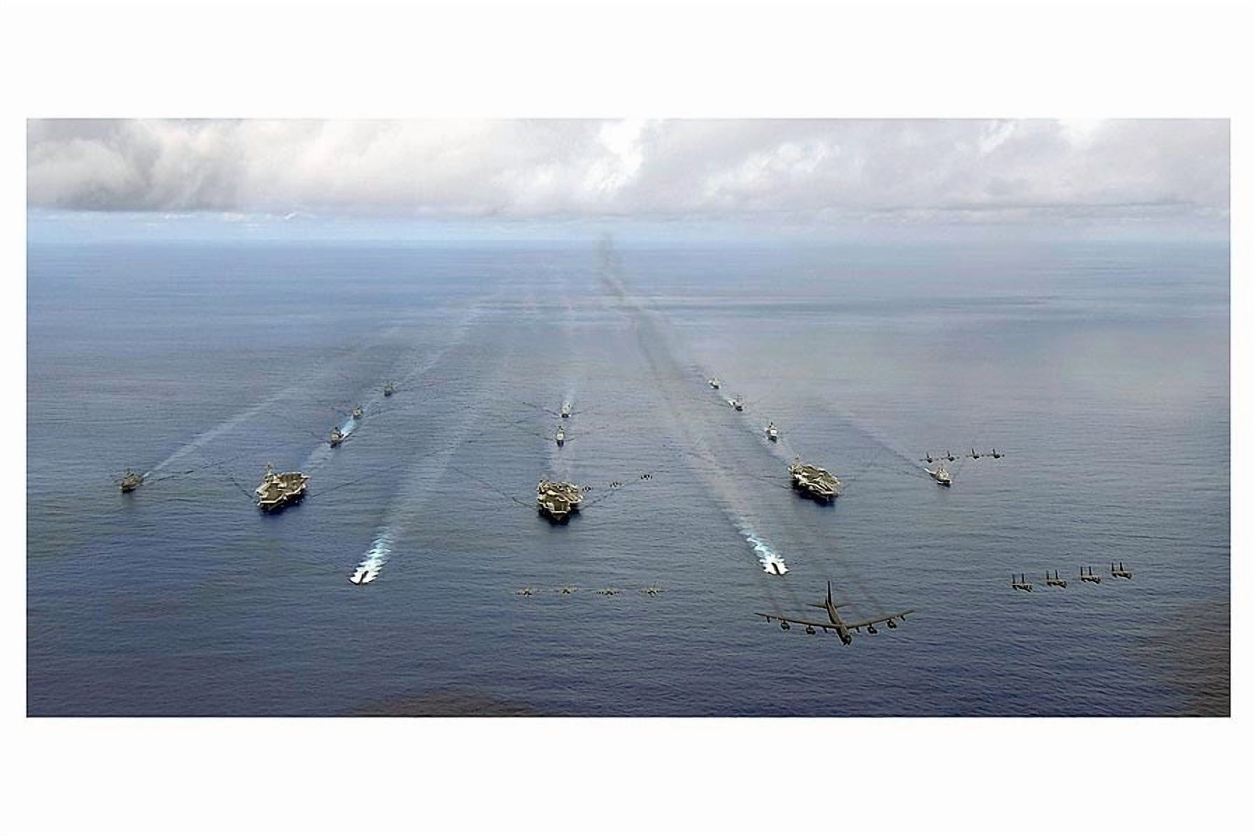 Aircraft Carrier Strike Groups Exercise Valiant Shield - 24x36 Inch ...