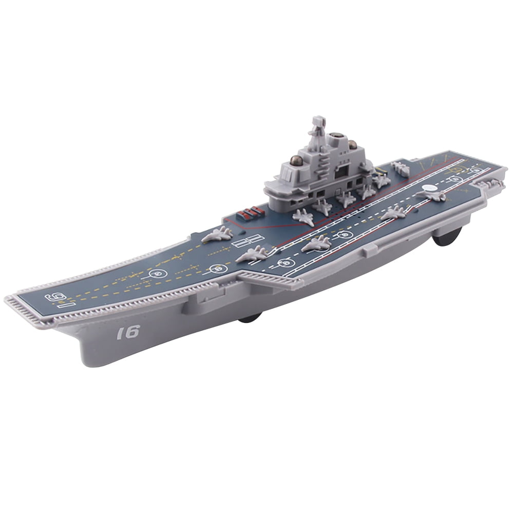 Aircraft Carrier Toy Battleship Pull Back Vehicles Toy Ship Model ...