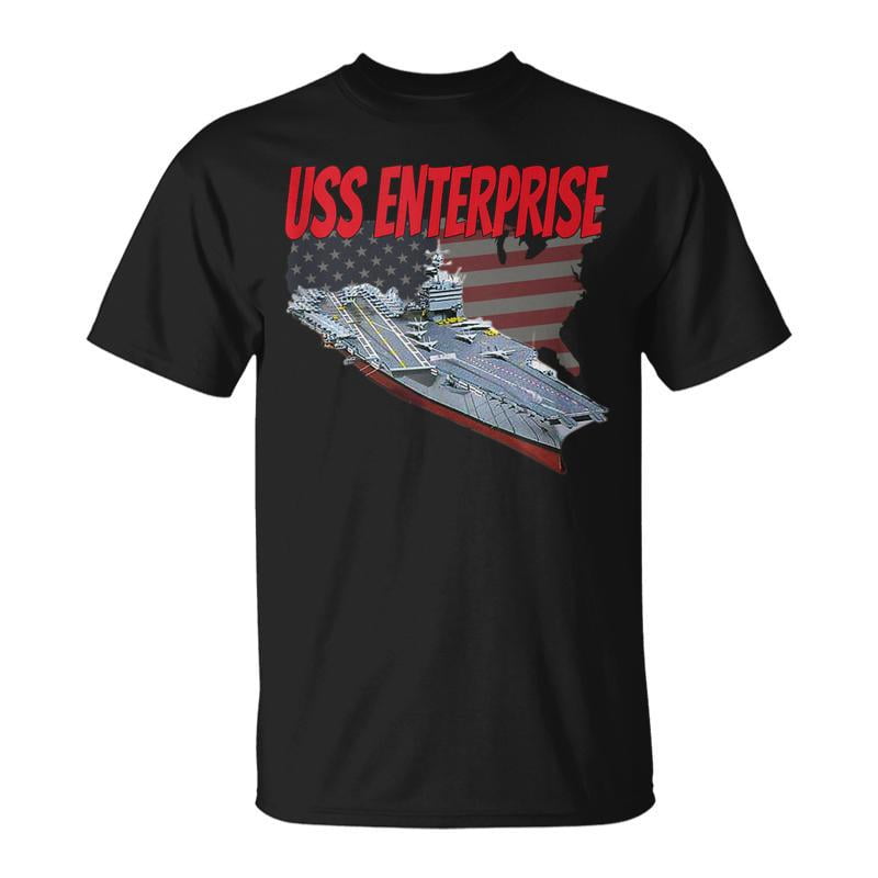 Aircraft Carrier Uss Enterprise Veteran Day Grandpa Dad Son TShirt ...