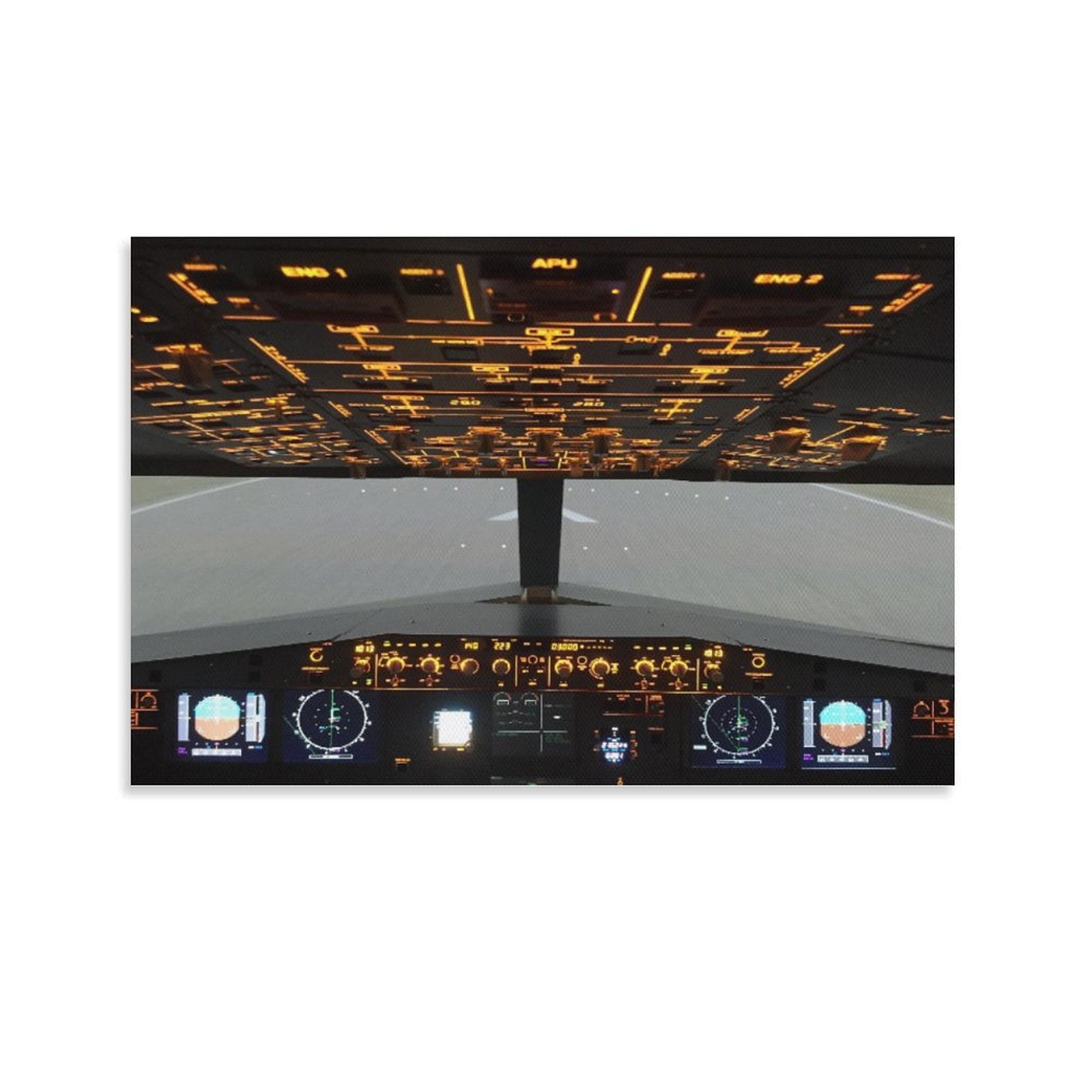 Aircraft Cockpit Canvas Art Poster And Wall Art Picture Print Modern ...