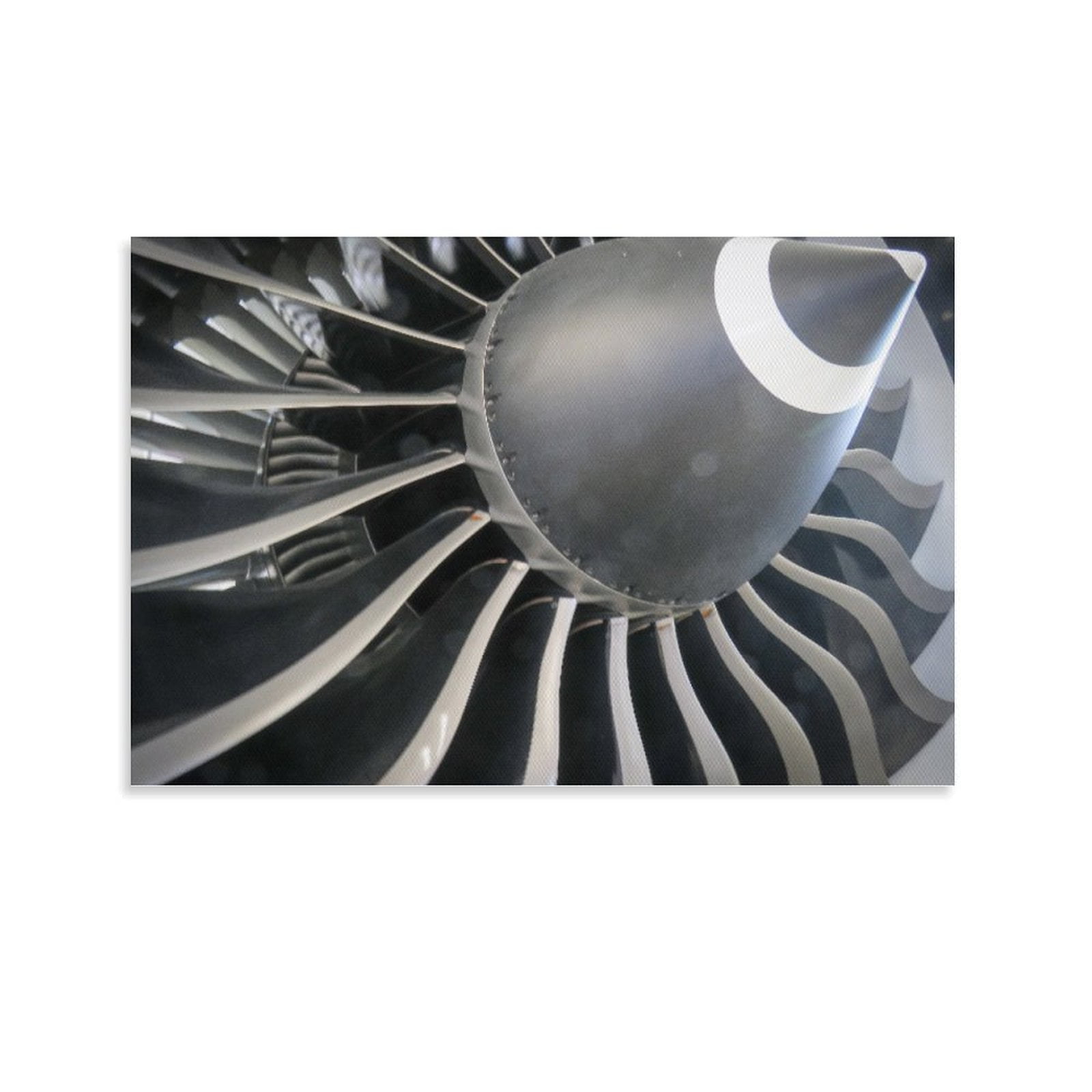 Aircraft Engine Turbine Blades Canvas Art Poster And Wall Art Picture ...