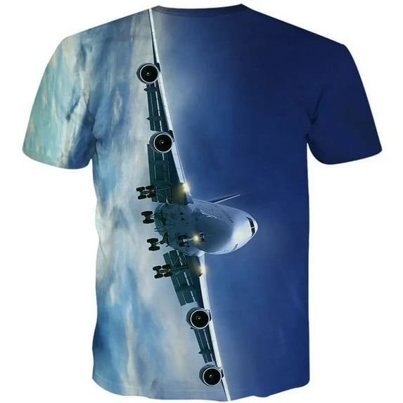 Aircraft Fighter Graphic T Shirt 3D Print Men Short sleeve Tshirts Hip ...