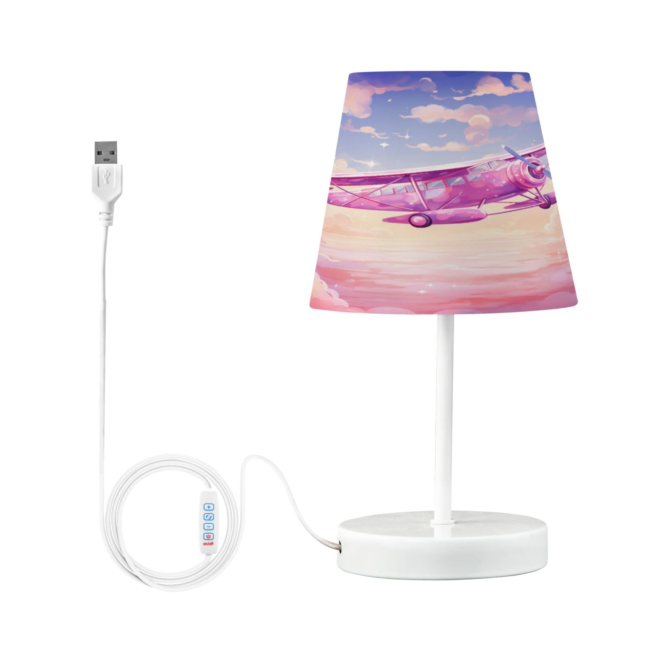 Aircraft Flying in Sky Desk Lamp LED Table Nightstand Lamps with 3 ...