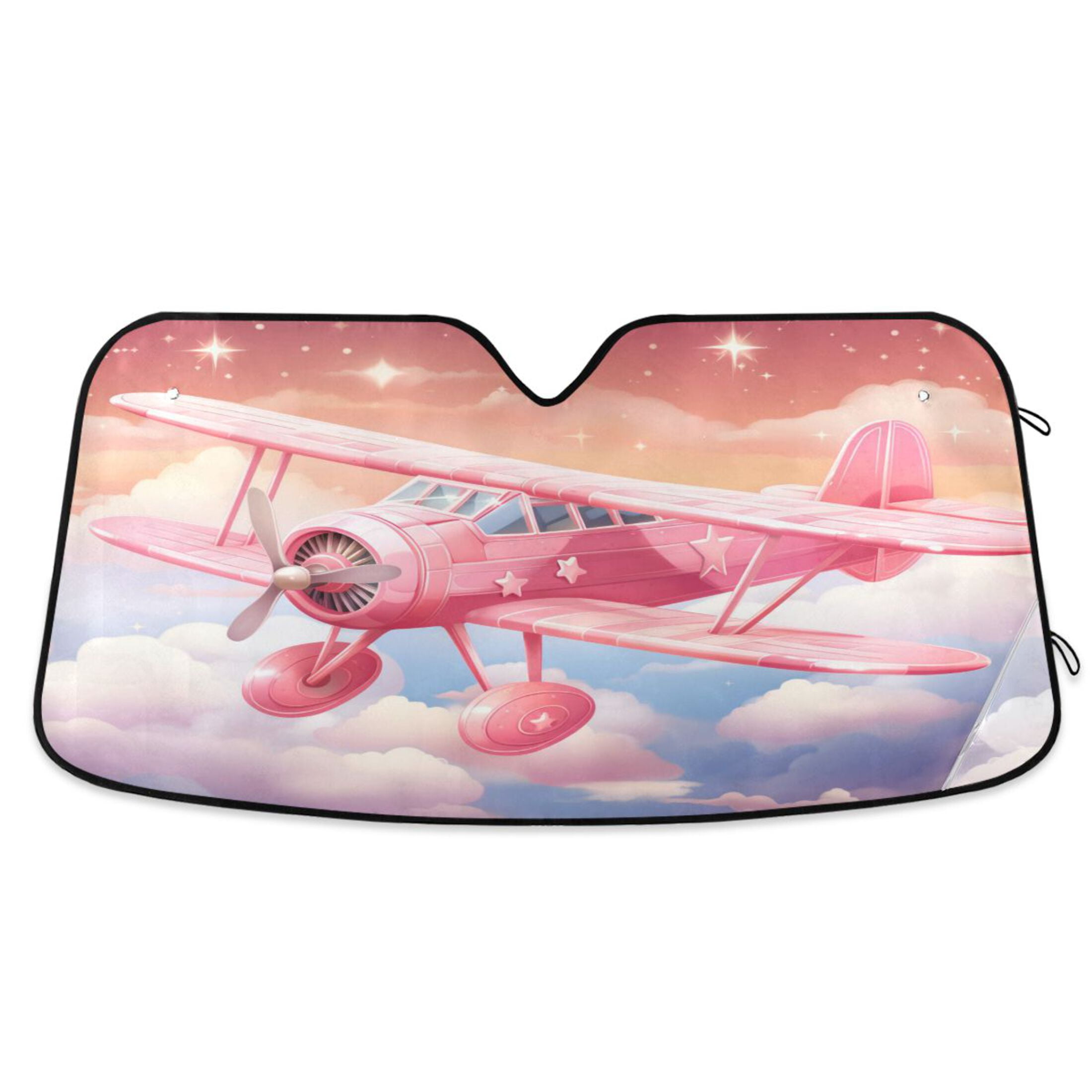 Aircraft Flying on Cloud Car Windshield Sun Shade Foldable Car Front ...