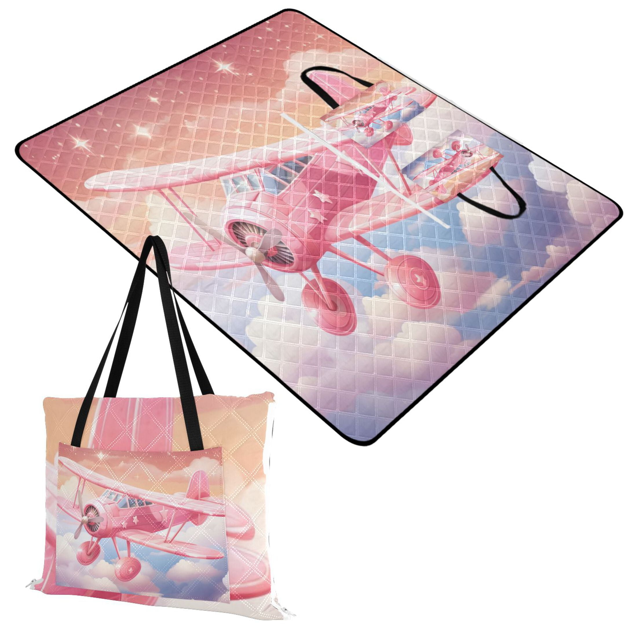 Aircraft Flying on Cloud Extra Large Picnic Beach Blanket Waterproof ...