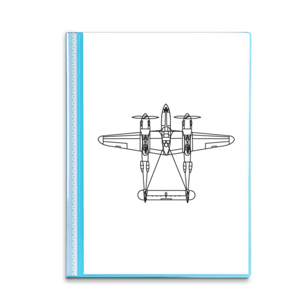 Aircraft Framework Line Art Deco Fashion Book Sheet Protectors ...