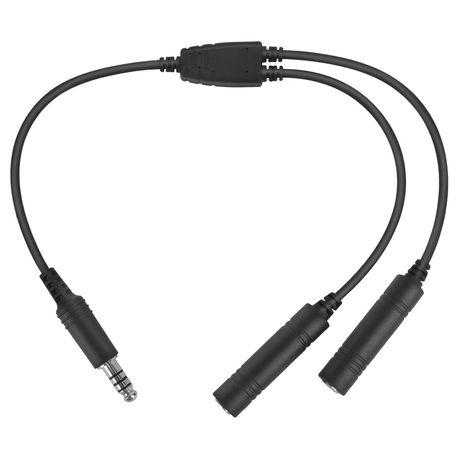 Helicopter Headphone Adapter Cord Double Plugs to U174/U 7.1mm Aviation ...