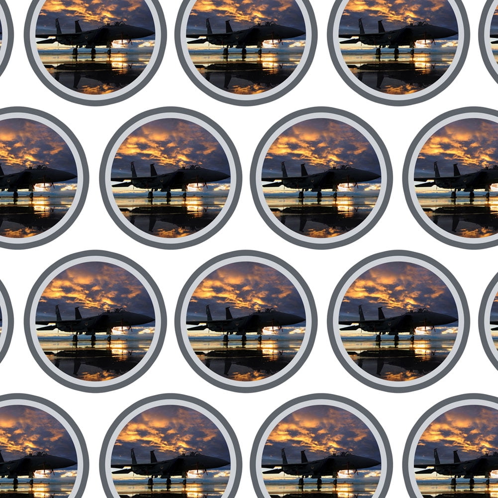 Aircraft Jet Fighter at Sunset Air Force Premium Gift Wrap Wrapping ...