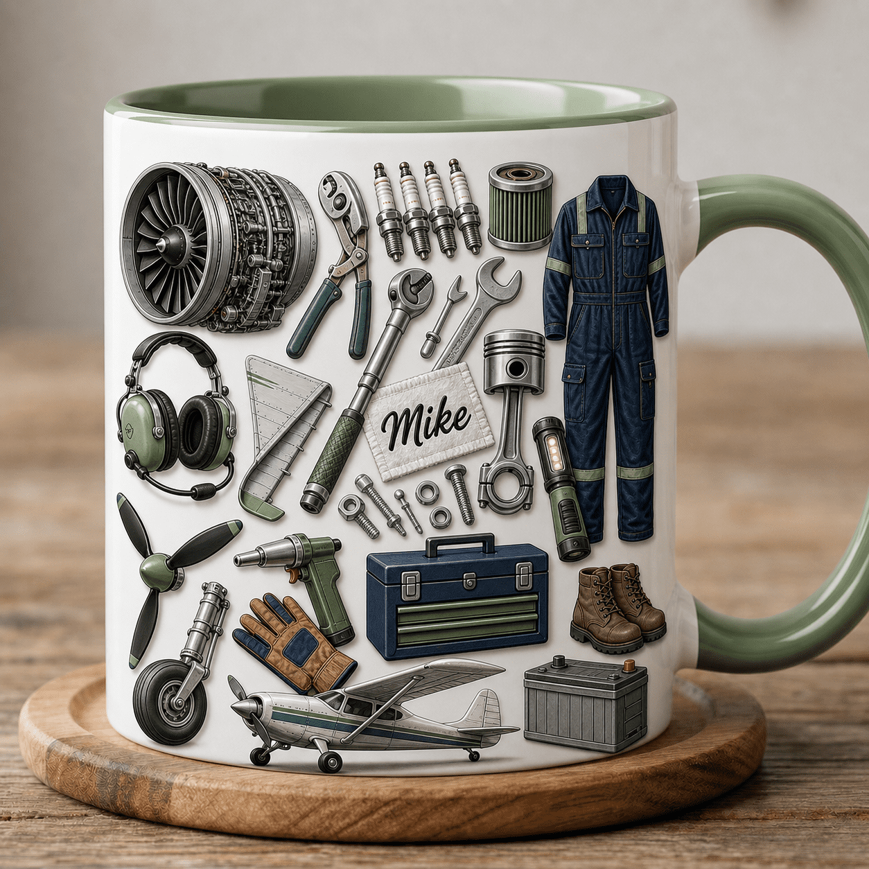 Aircraft Mechanic Mug Personalized Accent Mug Aviation Mechanic Gift ...