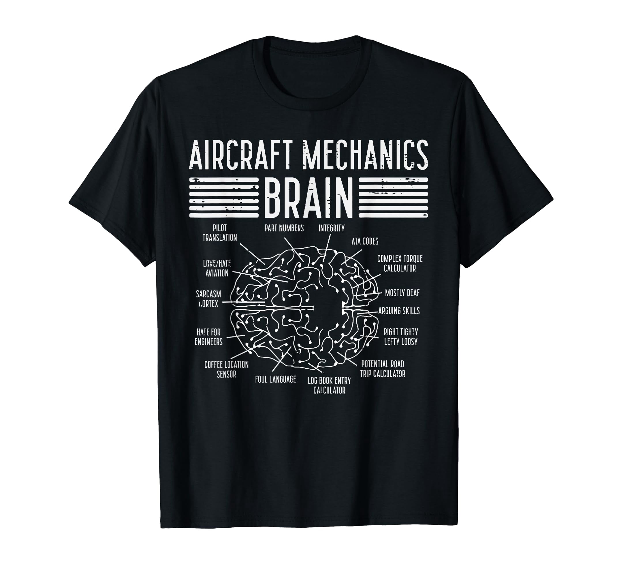Aircraft Mechanics Brain Fun Airplane Maintenance Men Women T-Shirt ...