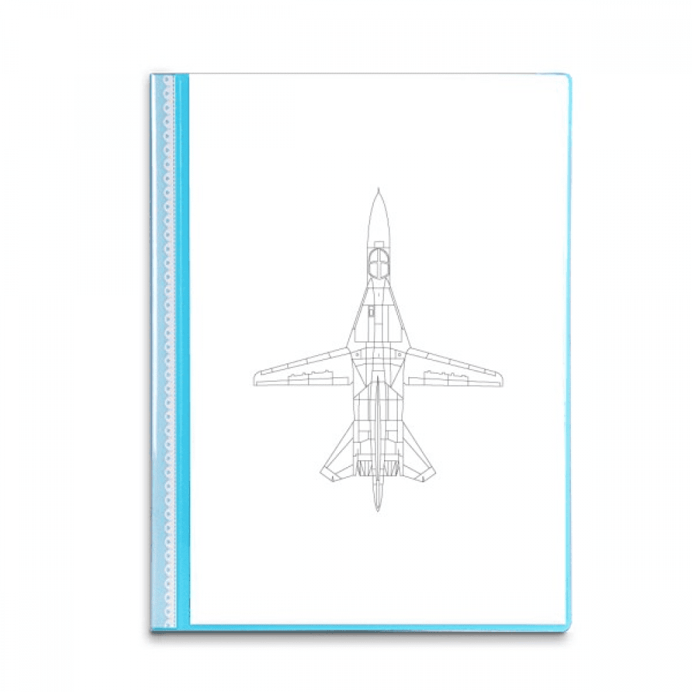 Aircraft Military Line Art Deco Fashion Book Sheet Protectors Portfolio ...